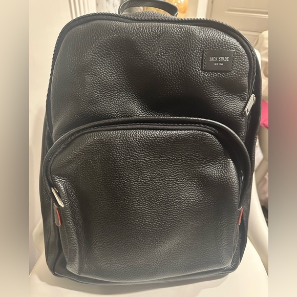 Jack Spade | Bags | Jack Spade Pebbled Leather Black Backpack | Poshmark